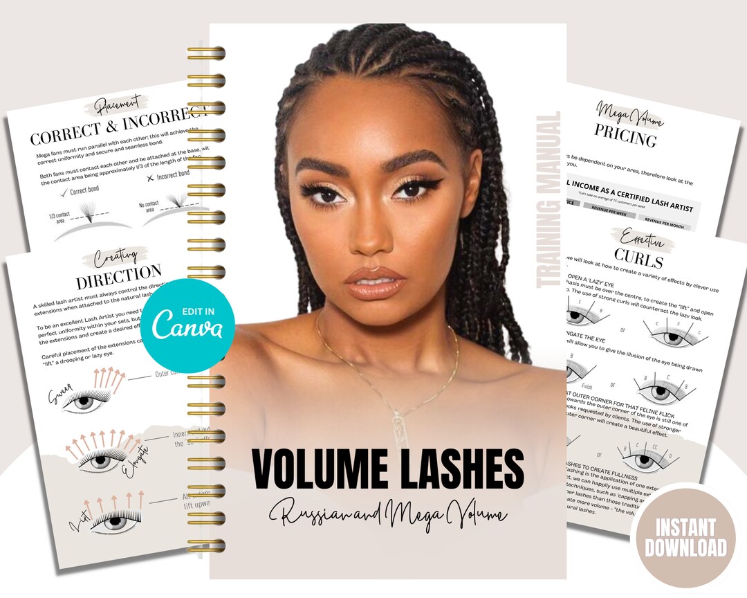 Volume Lash Manual, Training Manual, Eyelash Extensions, Russian Lashes ...