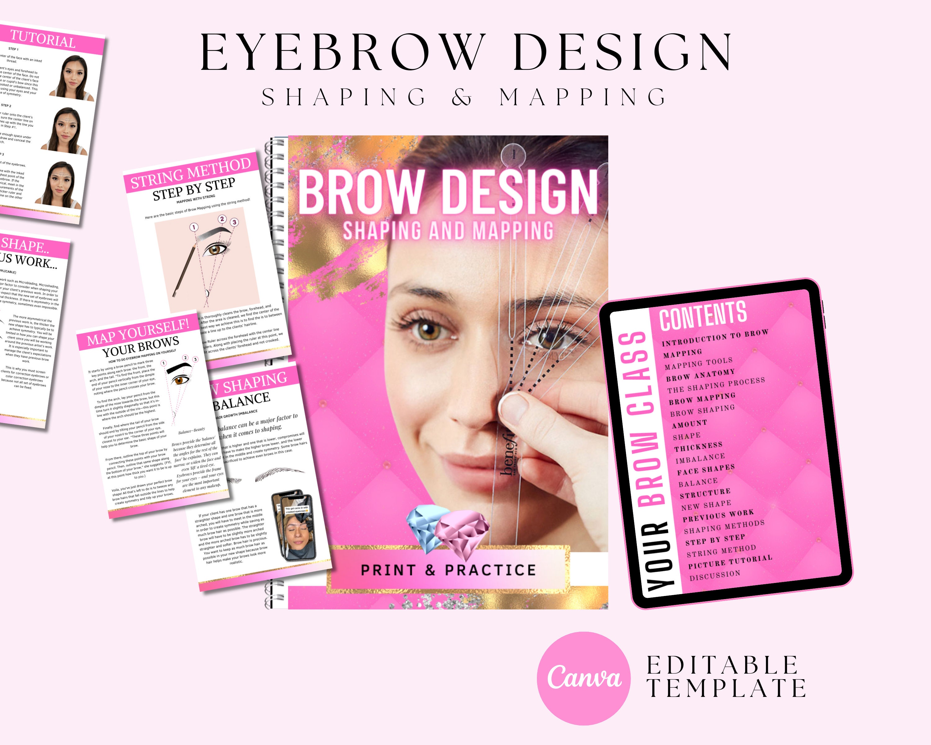 Brow Mapping, Eyebrow Design, Student Workbook, Shape for Symmetry ...