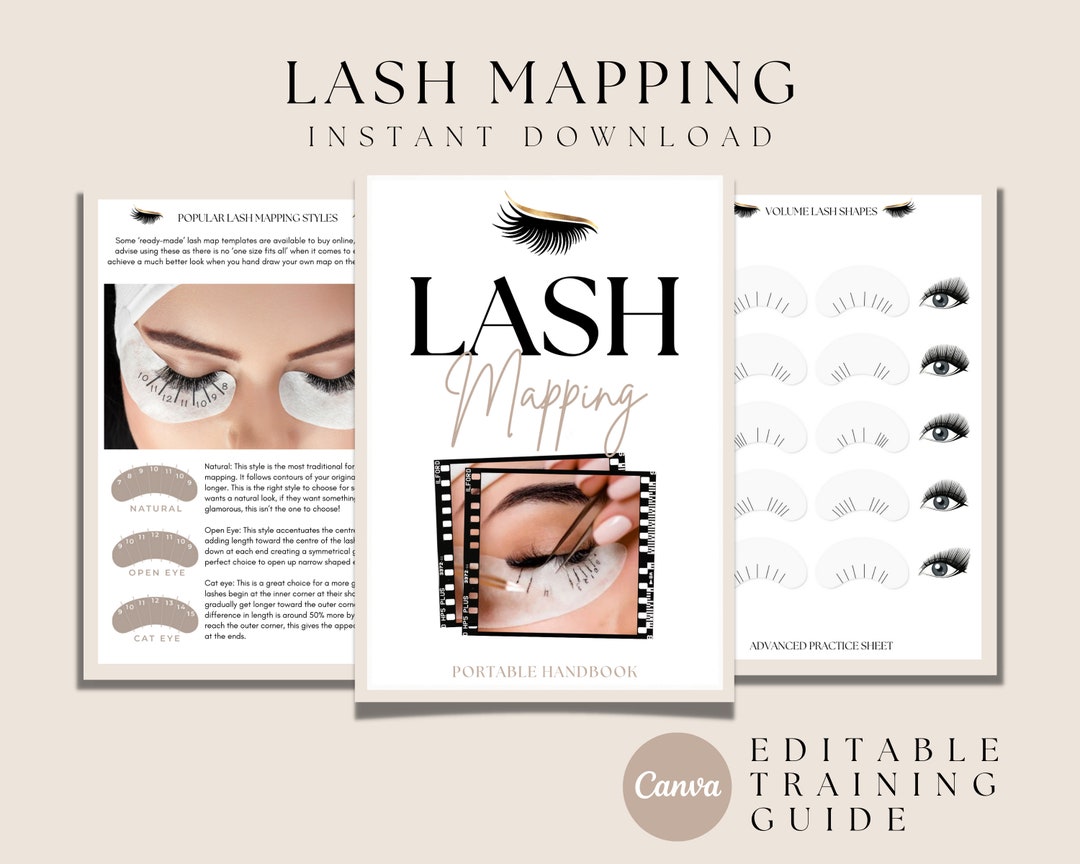 Lash Mapping Student Handbook, Lash Map Training Guide, Lash Maps ...