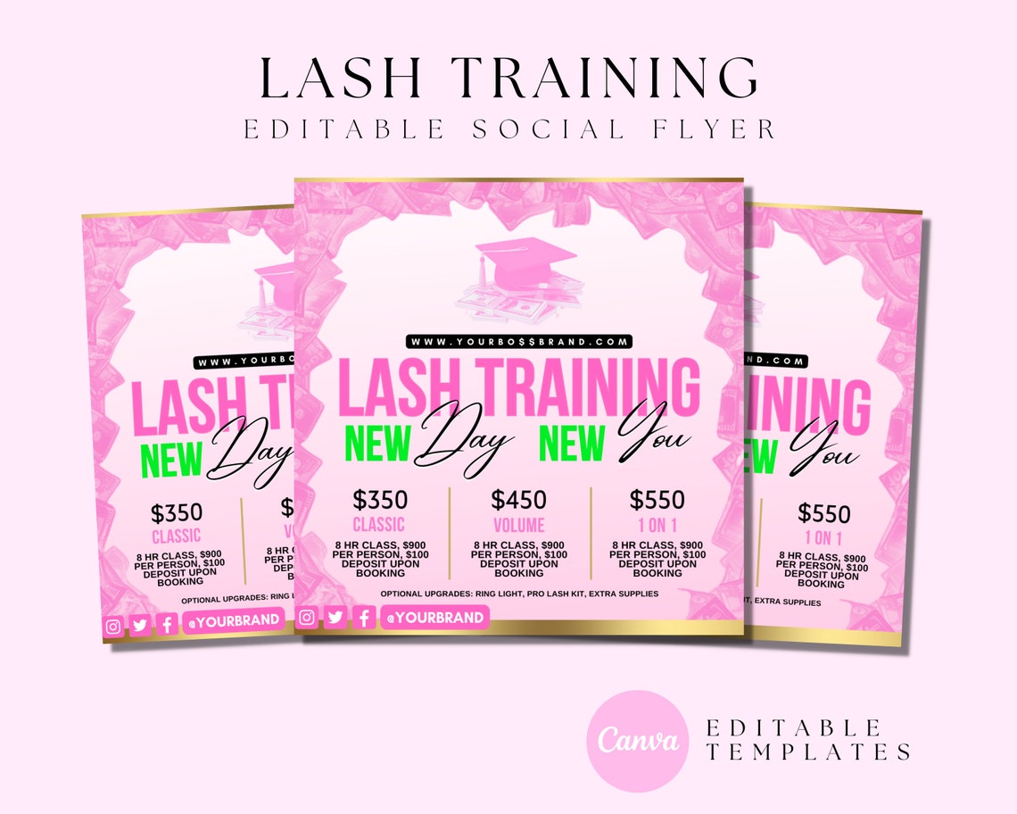 Lash Class Training Flyer, Lashes Flyer, Luxury Flyer Design, Eyelashes ...