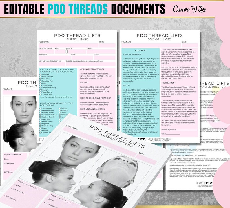 PDO Threads Training Manual, PDO Threads Mapping, Training & Mapping, Aesthetics Treatments ...