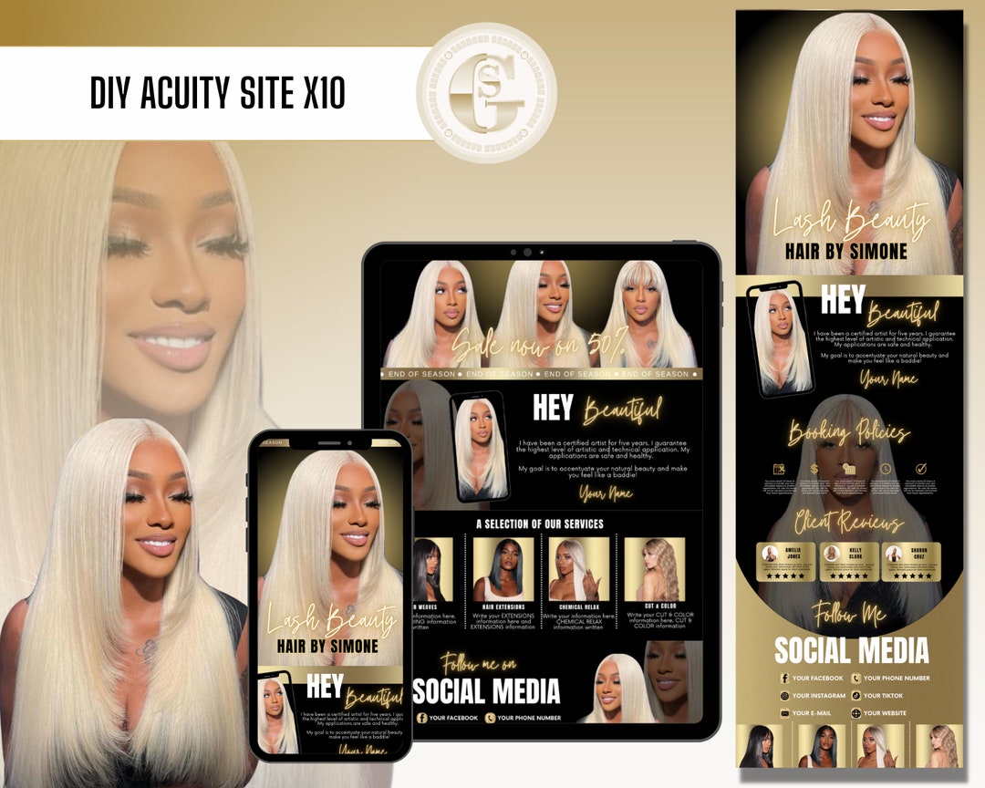 DIY Lash Acuity Website, Acuity Scheduling Template Lash Tech, Acuity ...