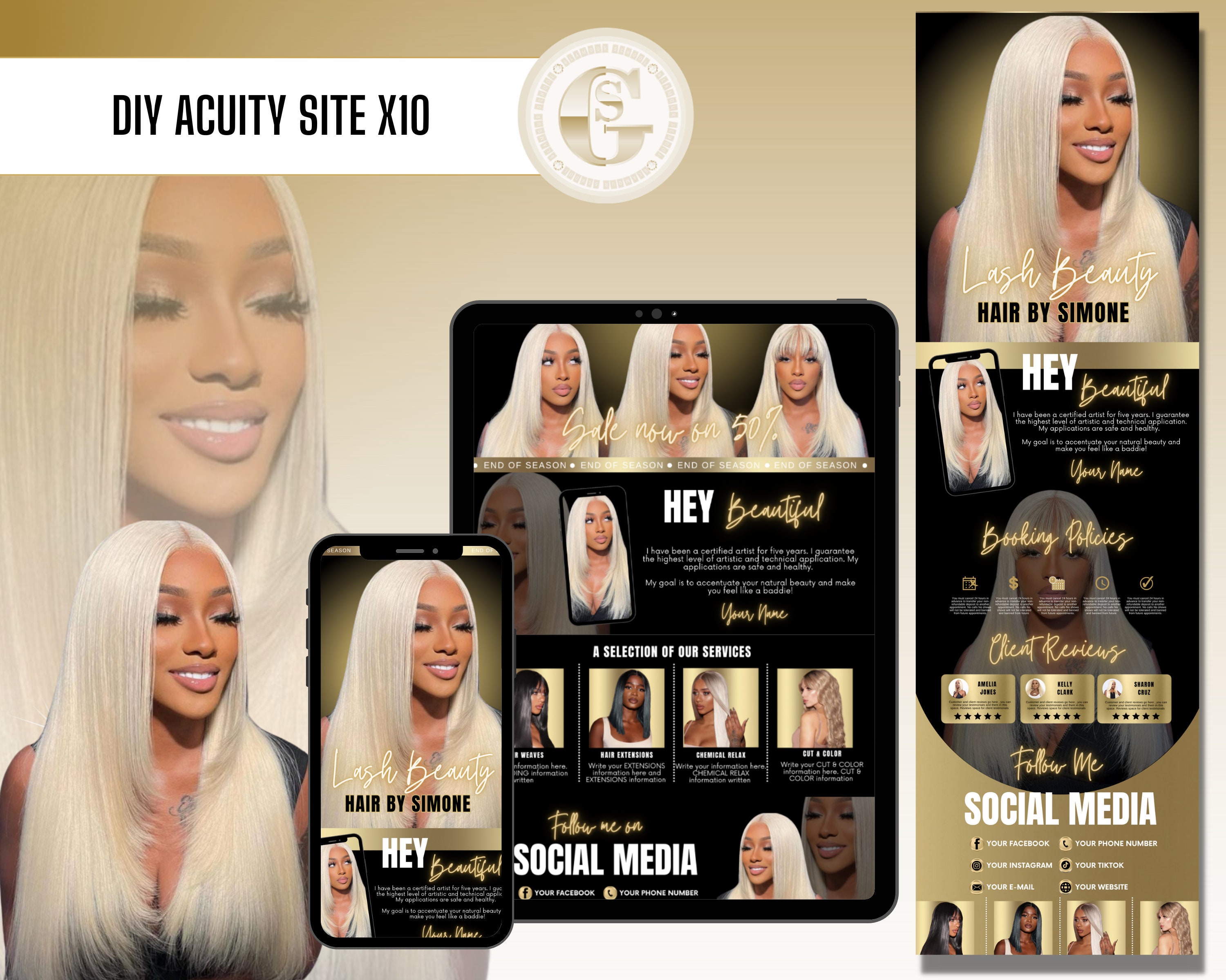 DIY Lash Acuity Website, Acuity Scheduling Template Lash Tech, Acuity Booking Site, Acuity ...