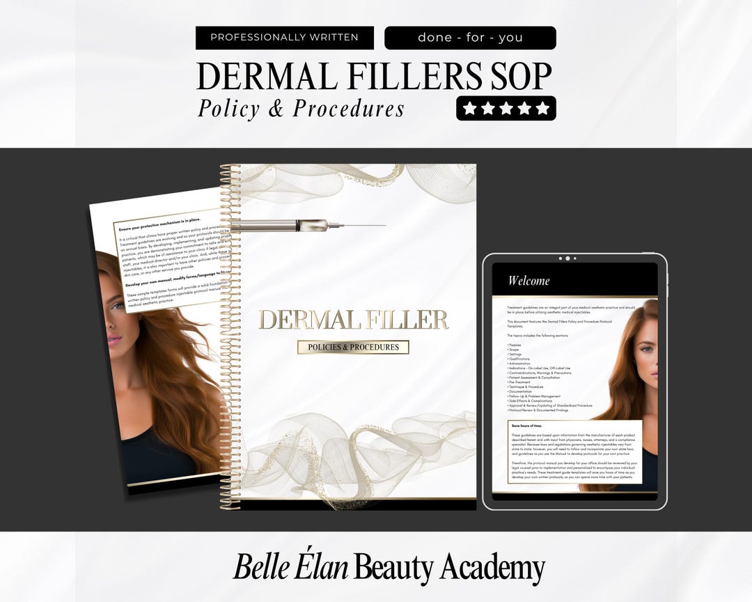 Dermal Fillers SOP Manual: Medspa Policies & Procedures (canva Template ...
