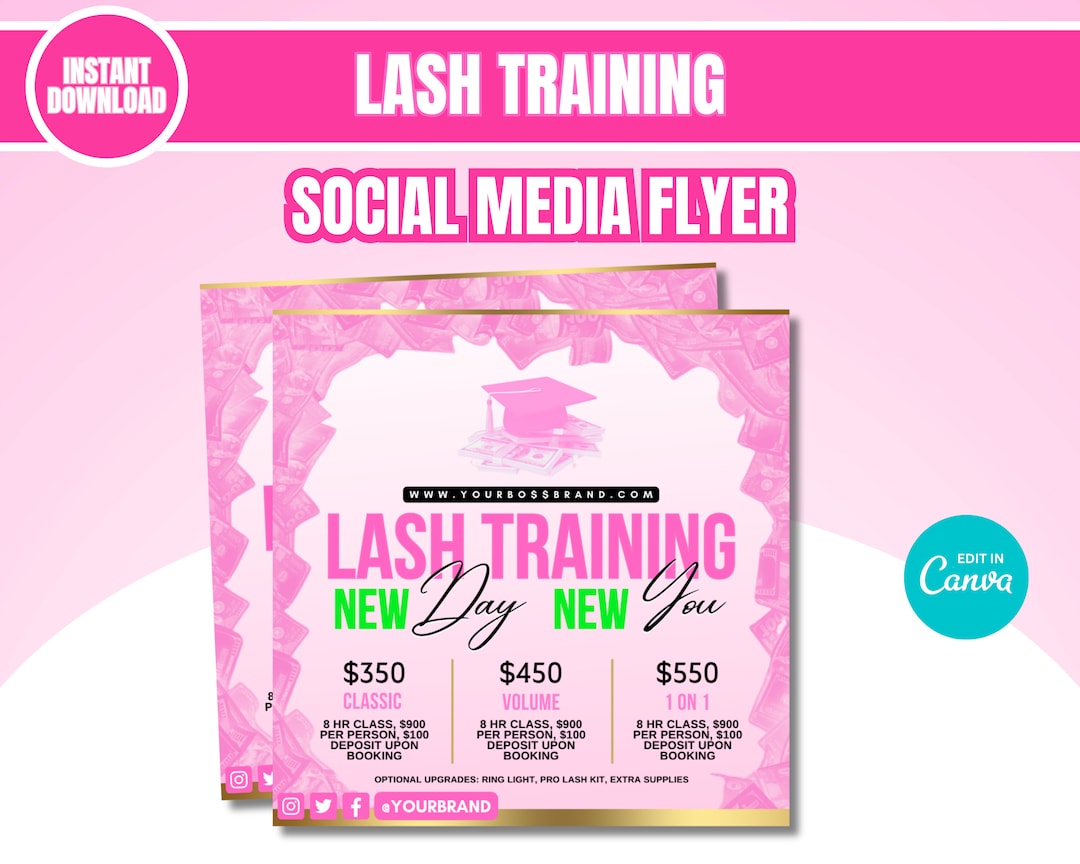 Lash Class Training Flyer, Lashes Flyer, Luxury Flyer Design, Eyelashes ...