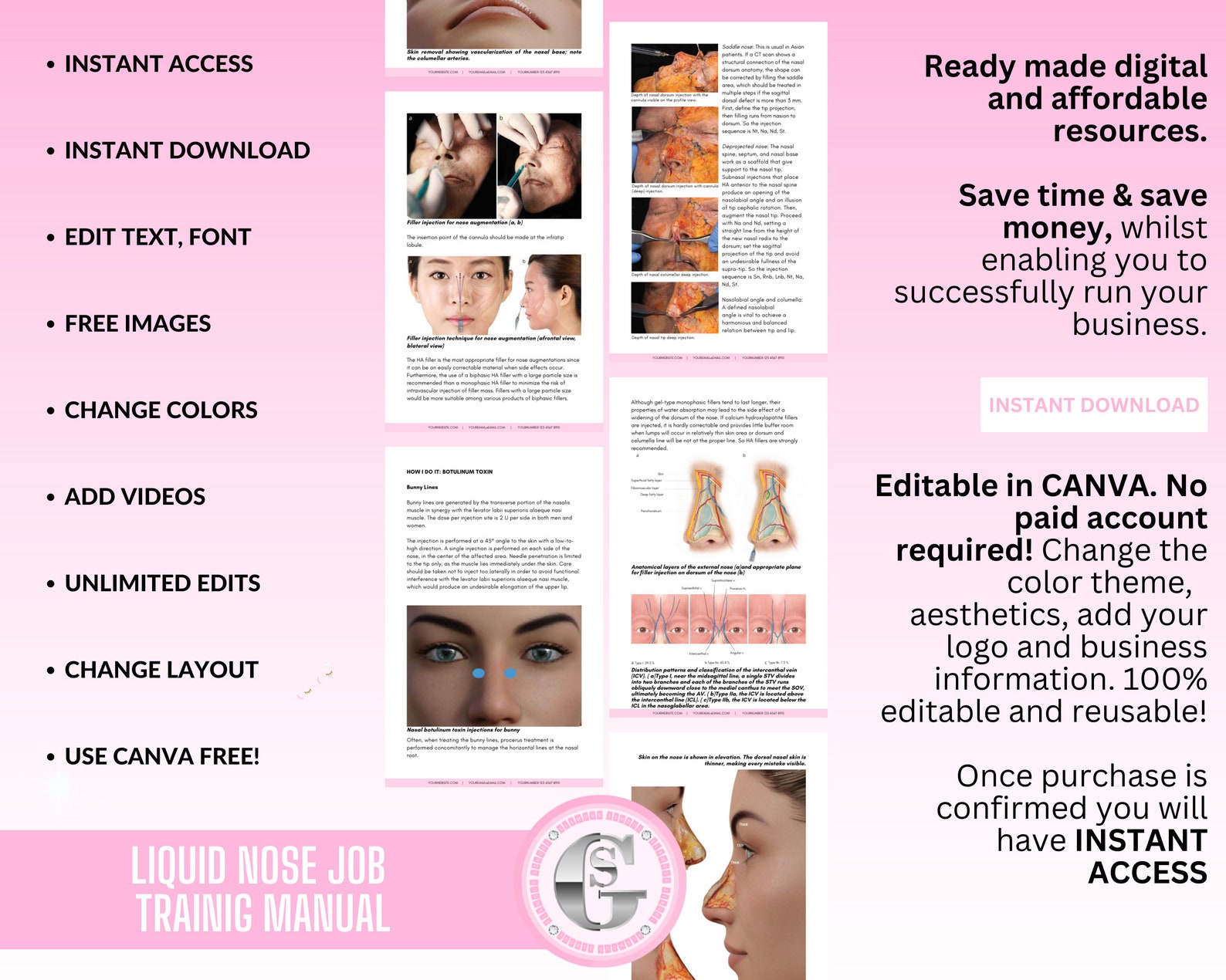 Liquid Nose Job Training Manual, Non Surgical Nose Job, Liquid ...