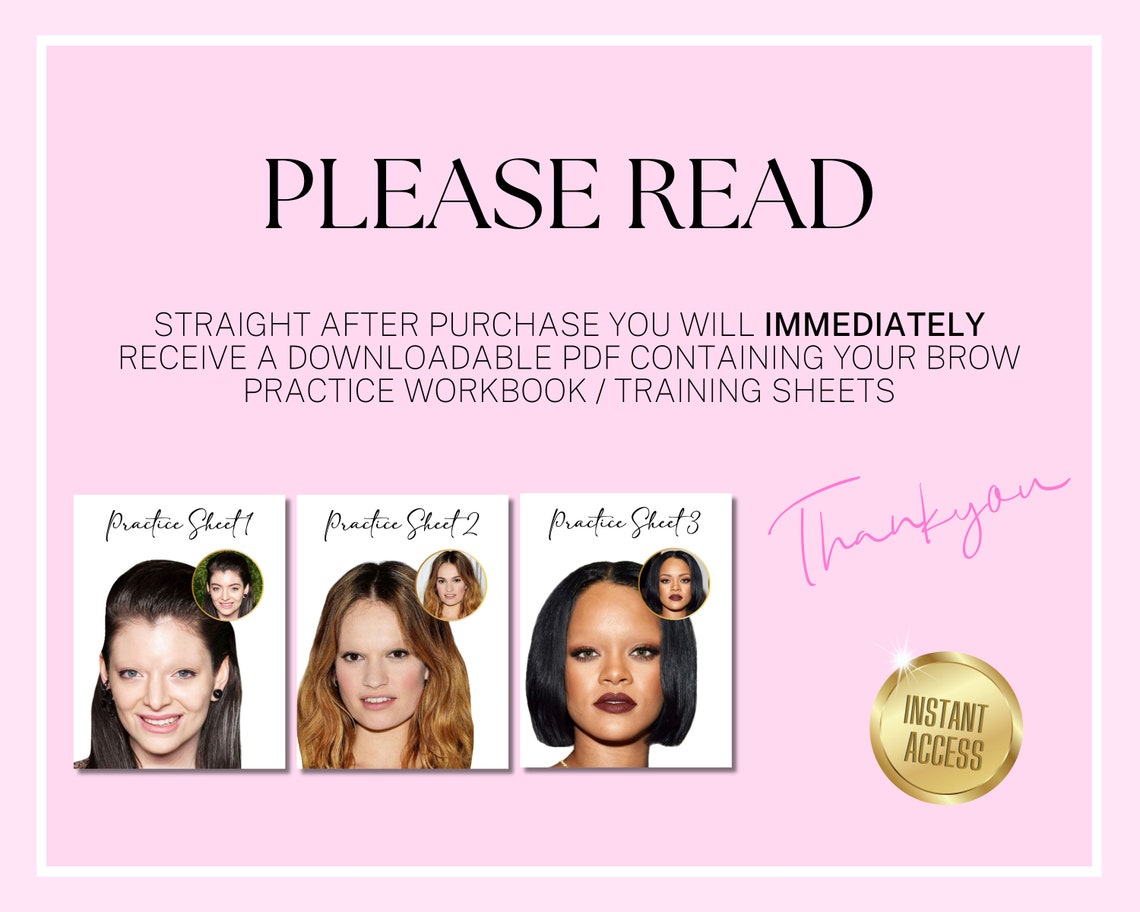 Brow Practice Sheets Brow Mapping Microblading Practice Microblading