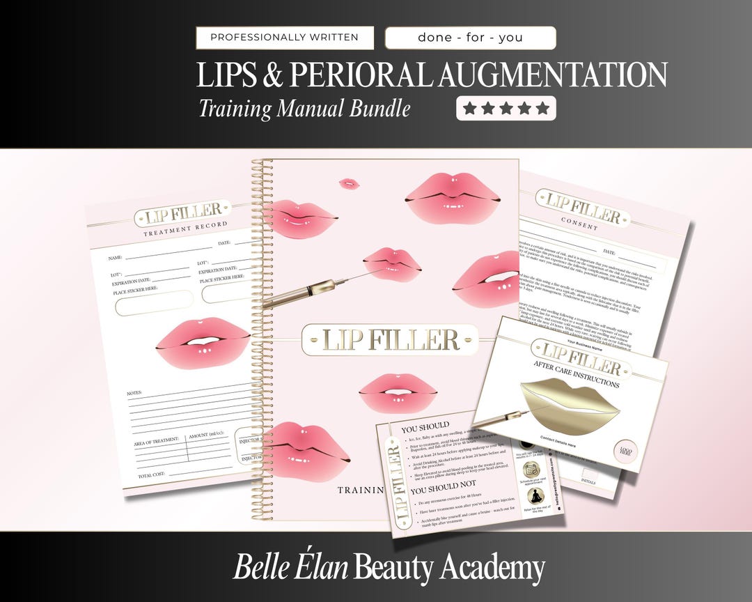 Lip Filler Training Manual, Peri Oral Rejuvenation (edit in Canva) - Etsy
