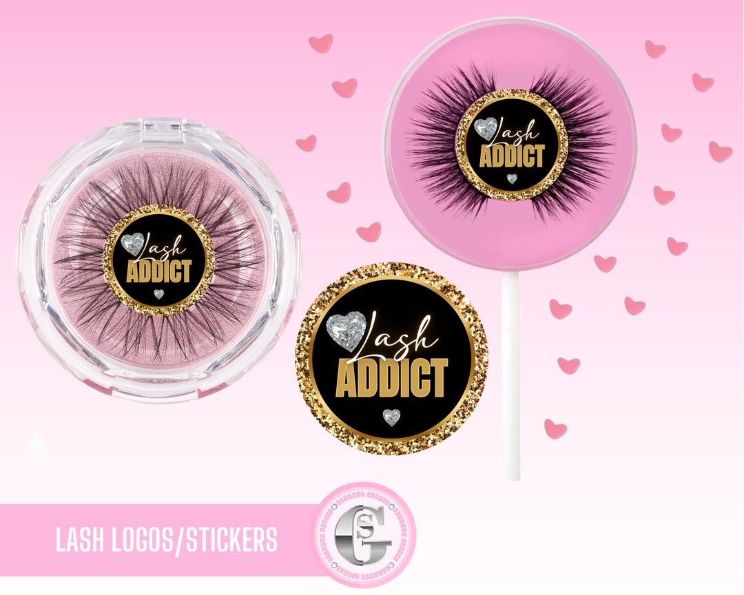 Lash Logo Stickers, Eyelashes Logo, Lash Labels, Lash Pop Label ...