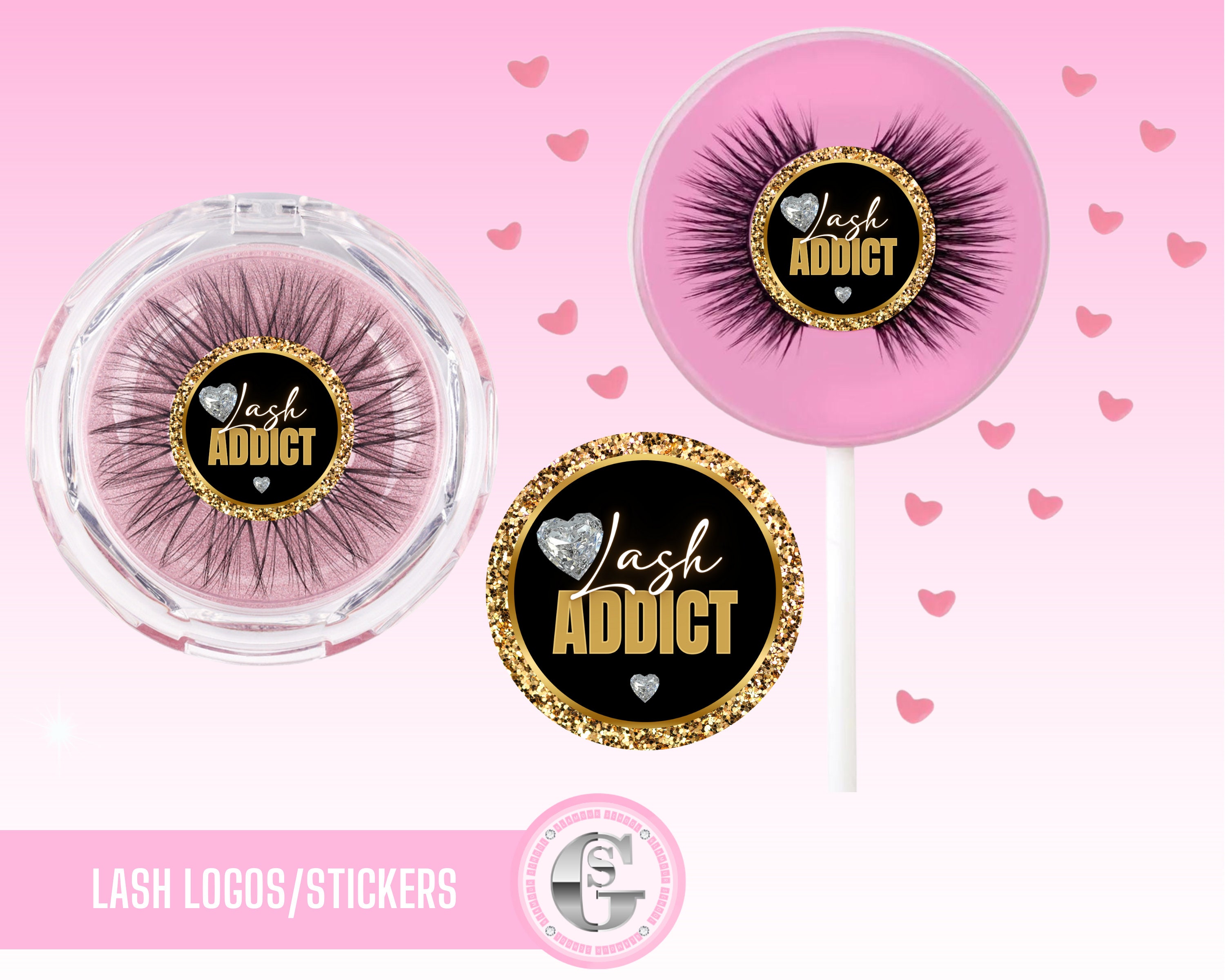 Lash Logo Stickers, Eyelashes Logo, Lash Labels, Lash Pop Label ...