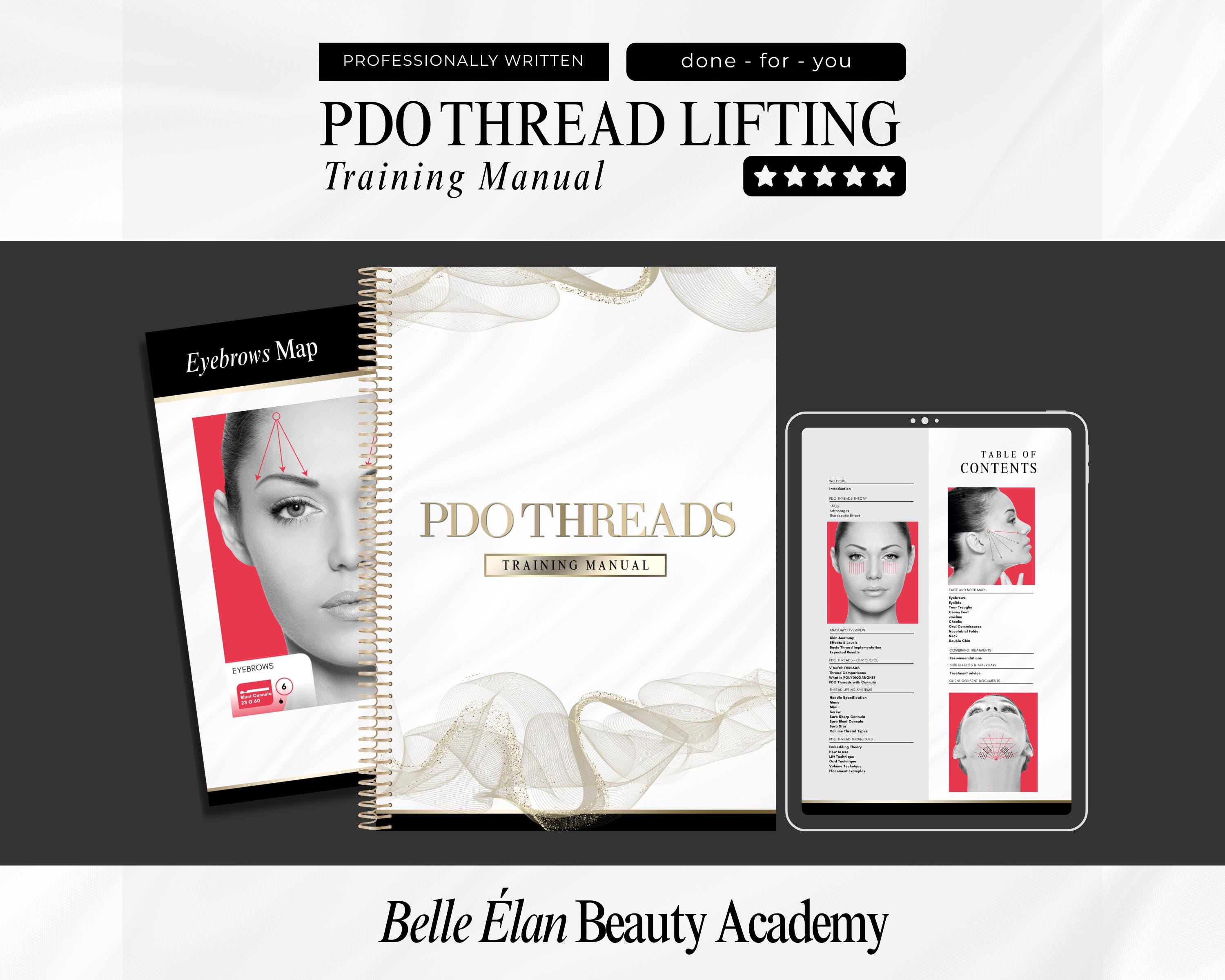PDO Threads Training Manual, PDO Threads Mapping, Training & Mapping, Aesthetics Treatments ...