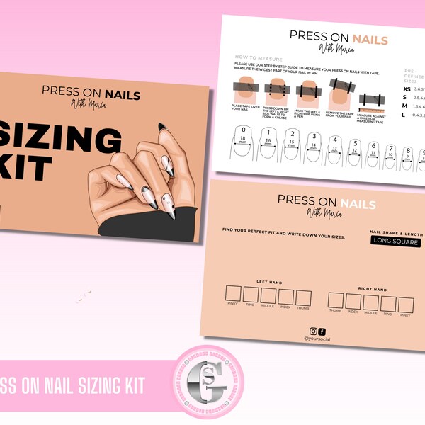Nail Size Kit Cards - Etsy