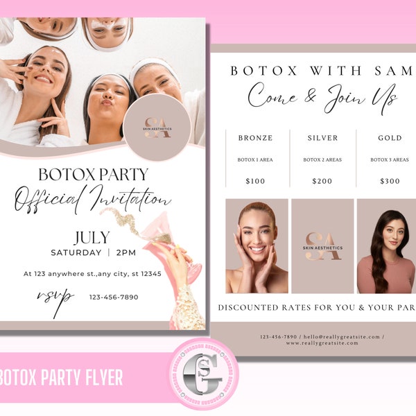 Botox Party Template - Etsy