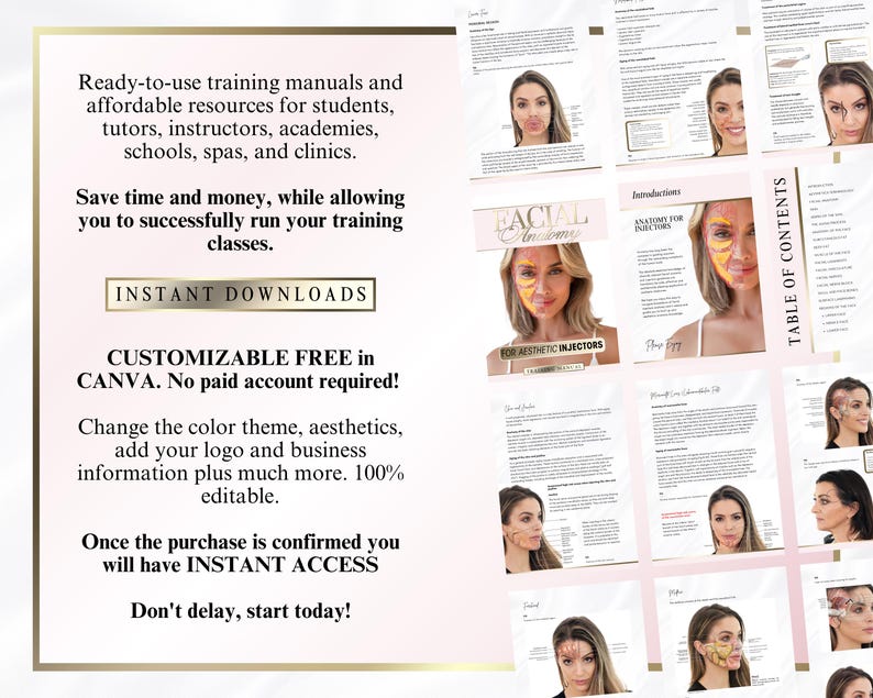 Facial Anatomy Injection Training Manual: Aesthetics Injector Guide ...