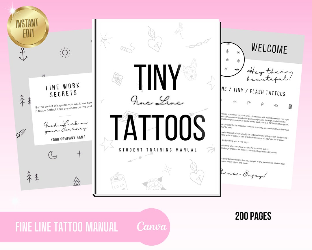 Tiny Tattoo Manual, Tiny Tattoo Training Guide, Fine Line PMU Tattoo ...