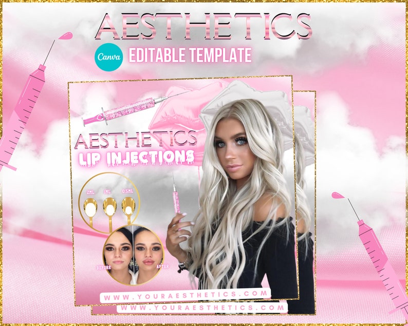 Aesthetics Flyer, Lip Filler Flyer, Lip Injections, Lip Dissolve ...