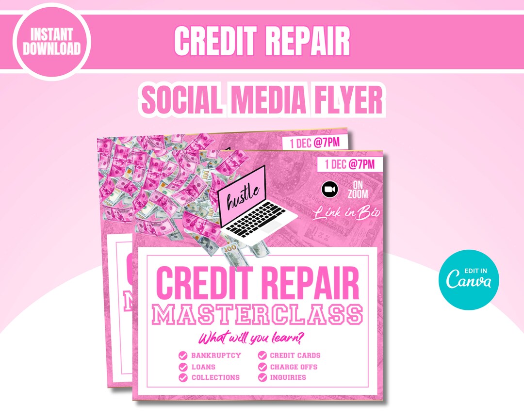 Credit Repair Flyer, Credit Repair Class, Credit Flyer, Credit Agent ...