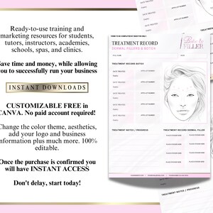 Nurse Injector Client Treatment Record, Botox Forms, Dermal Filler ...