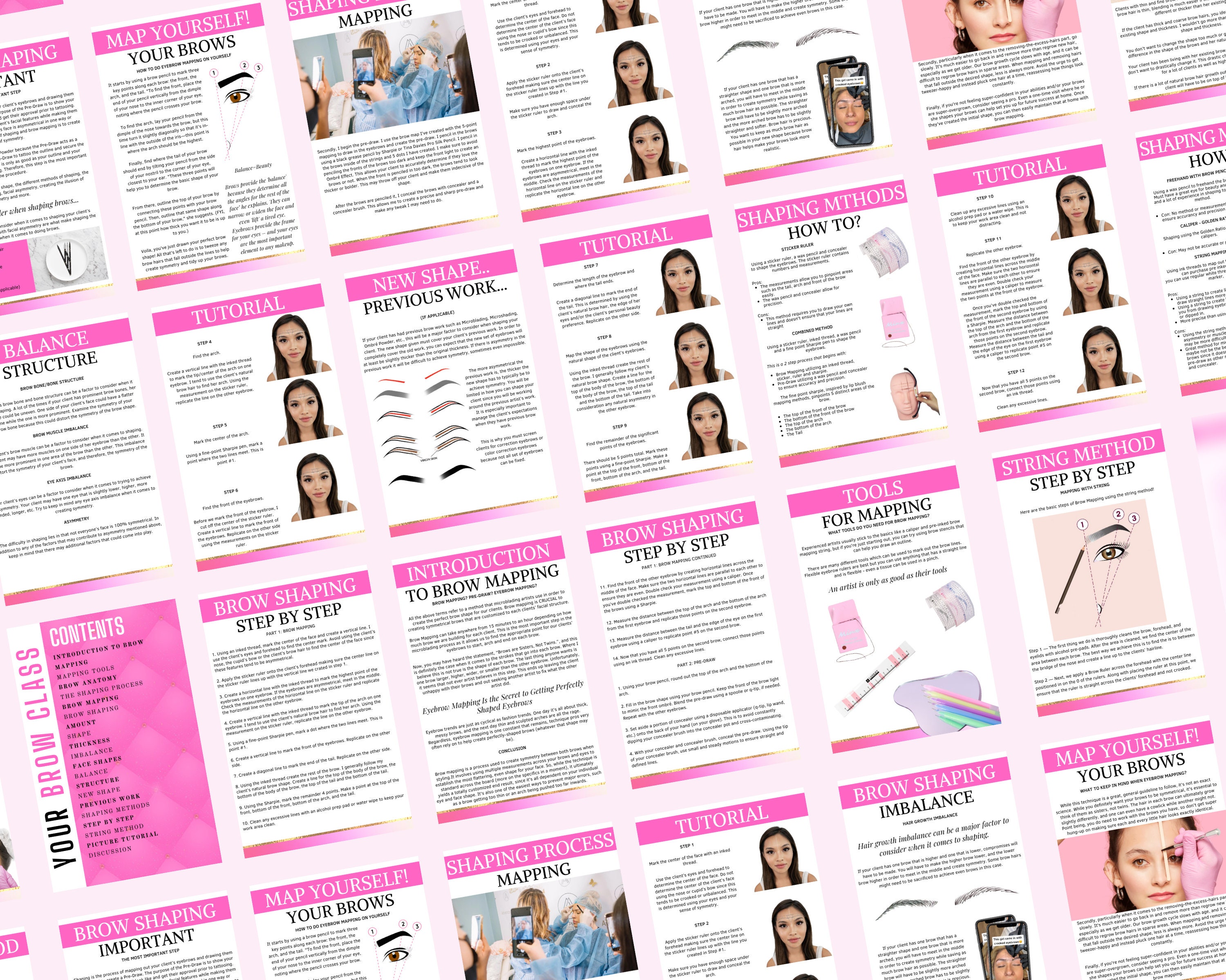 Brow Mapping, Eyebrow Design, Student Workbook, Shape for Symmetry ...