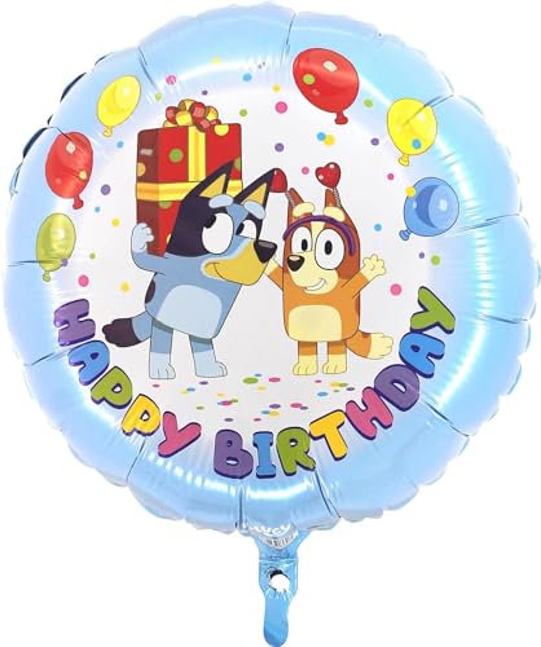 18 Inch Round Happy Birthday Bluey & Bingo Character Foil Balloon - Etsy