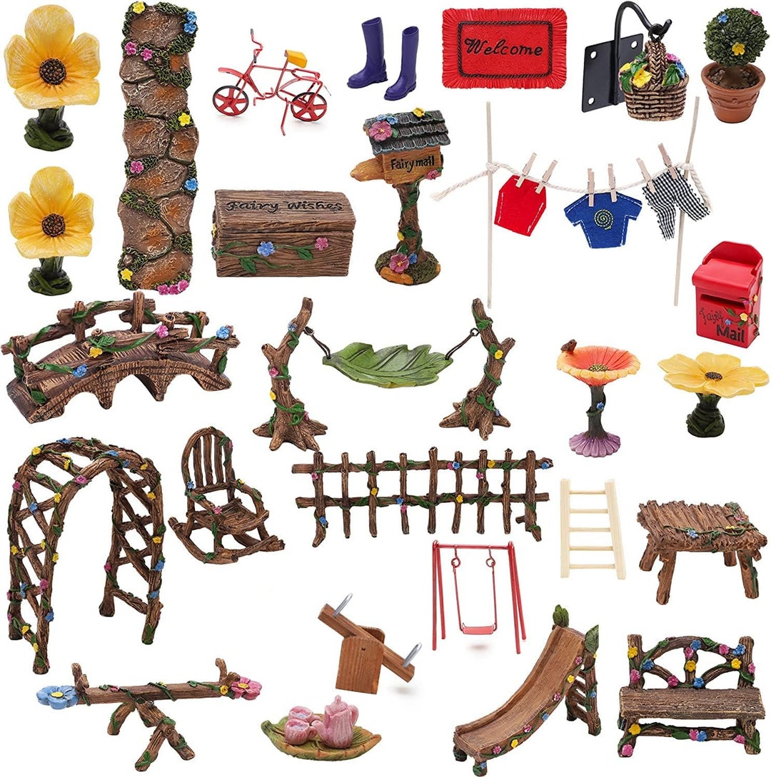 Ultimate 25 Piece Fairy Garden Accessory Set - Etsy Canada