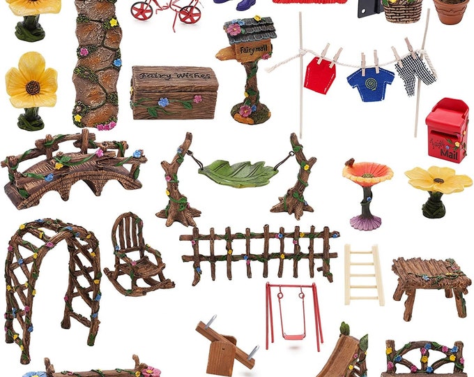 Ultimate 25 Piece Fairy Garden Accessory Set - Etsy Canada
