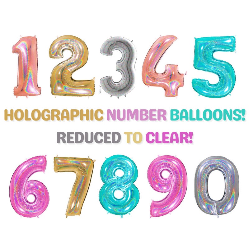 Large Number Balloons - Etsy