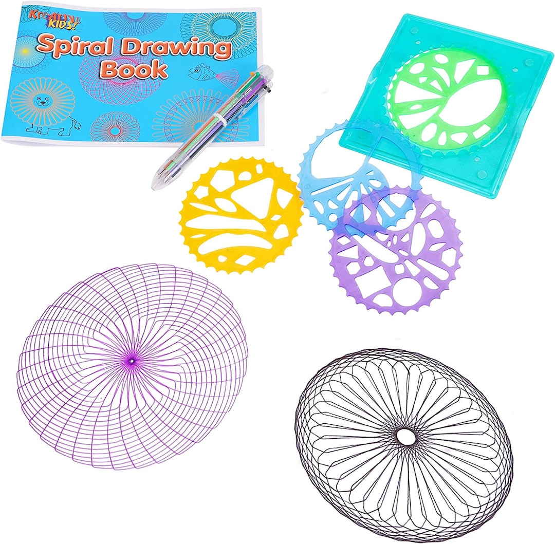 Spiral Art Set With 4 Drawing Wheels and 6 Colour Quick Switch Pen ...