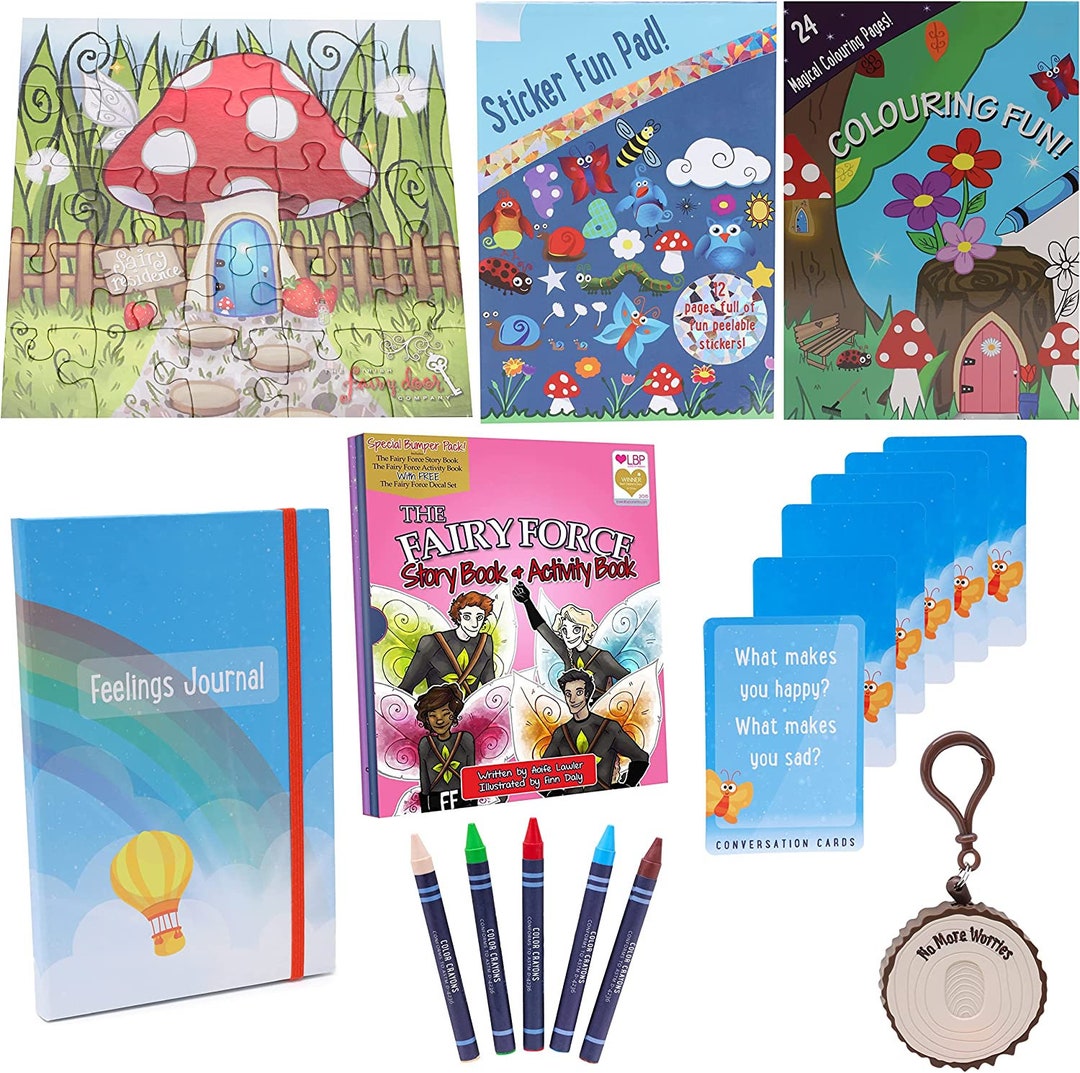 Fairy Theme Children's Activity Bundle - Jigsaw, Worry Kit, Colouring ...