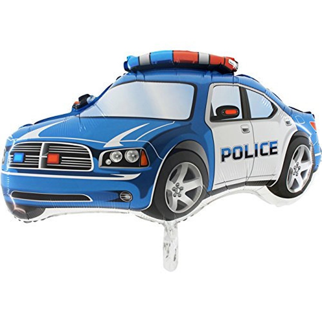37" Blue Police Car Supershape Foil Balloon - Etsy