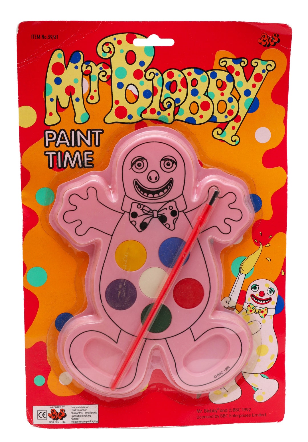 Mr Blobby Paint Time Paint Set Original 1992 Licensed Item - Etsy