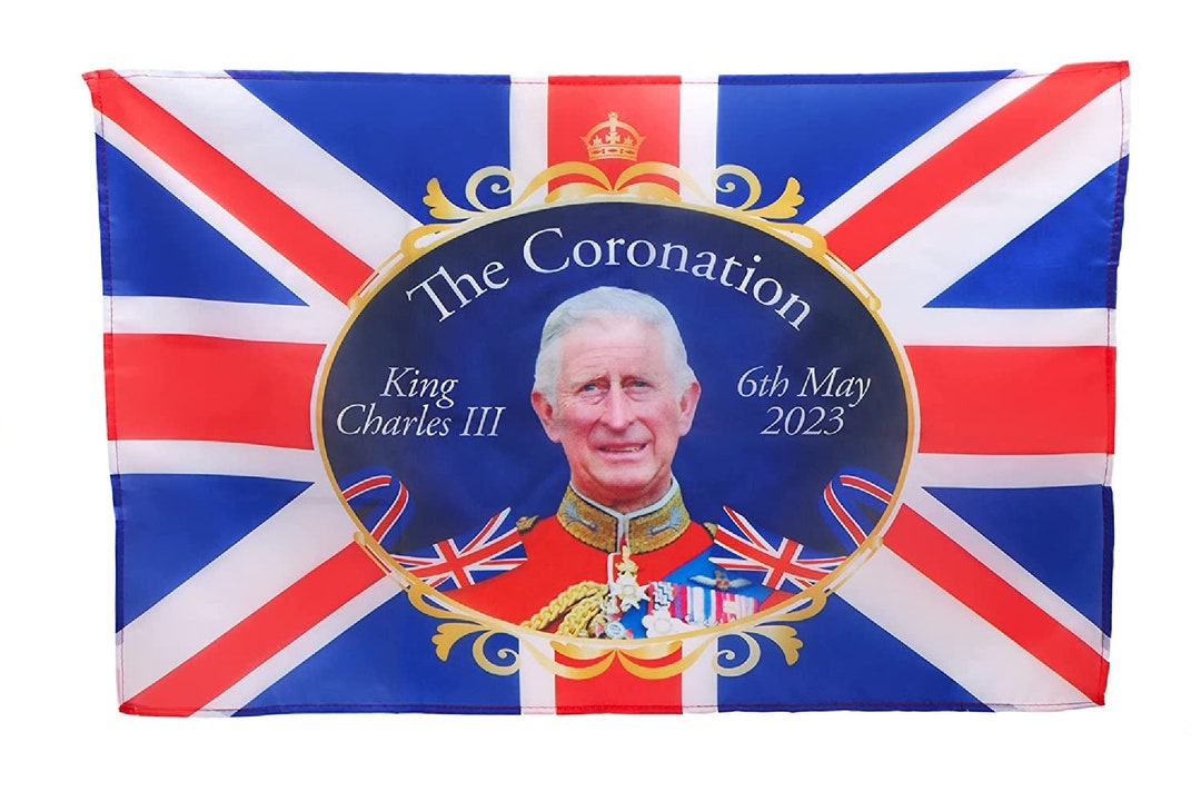 2.5ft X 1.6ft (76cm X 50cm) King Charles III Union Jack Coronation ...