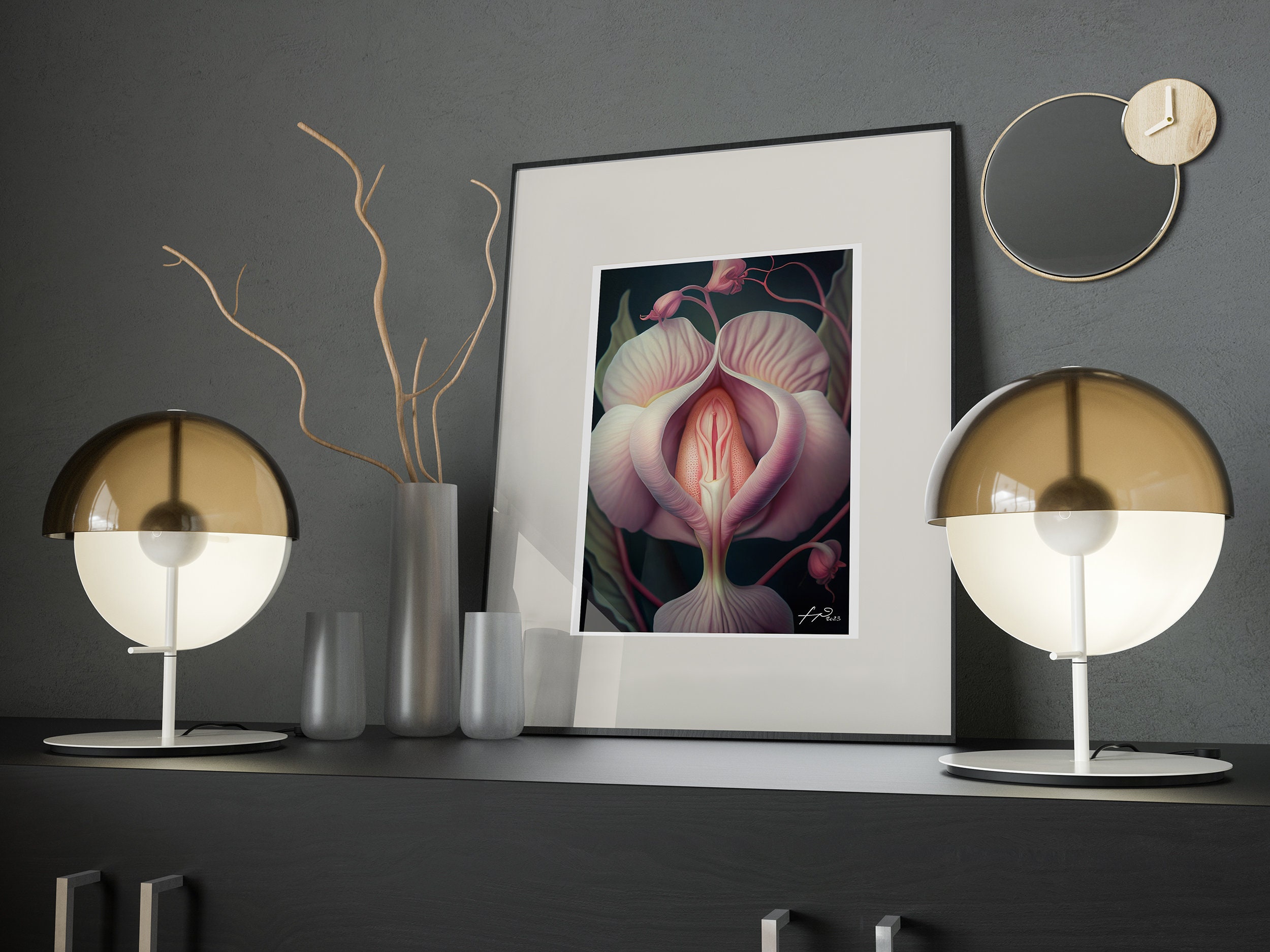 Vulva Art | A4 Printable Wall Decor | Poster | ARARAT Flower | Digital Download | Erotic Gift ...