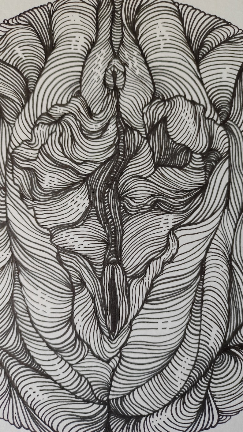 Personalized Vulva Mandala Portrait, Vulva Art, Yoni Art, Original ...