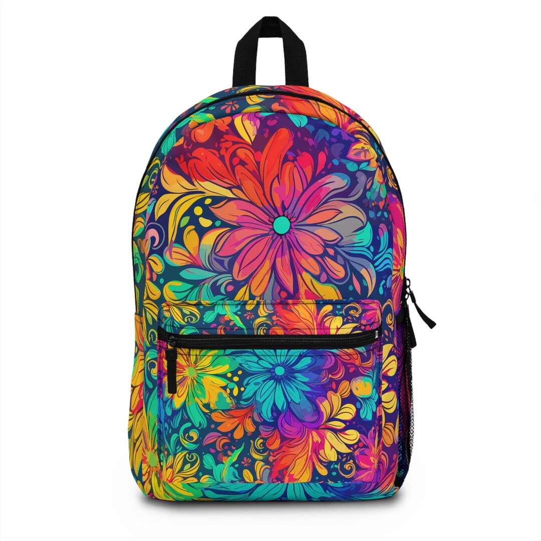 Tie-dye School Bag Girls Tie Dye Backpack Flower Girls Back to School ...