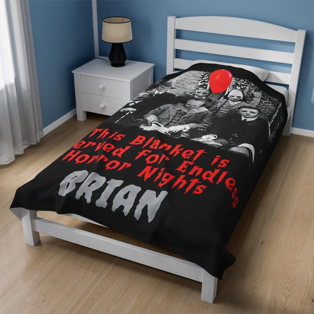 Personalized Horror Movie Name Blanket Custom Horror Blanket Scary ...