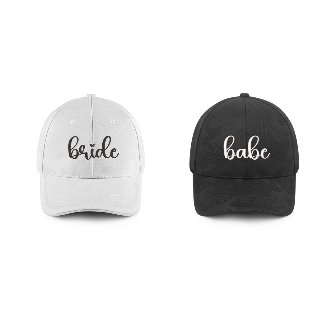 Bride & Babe Hat Bridal Party Hat Bride Baseball Hat Bachelorette ...