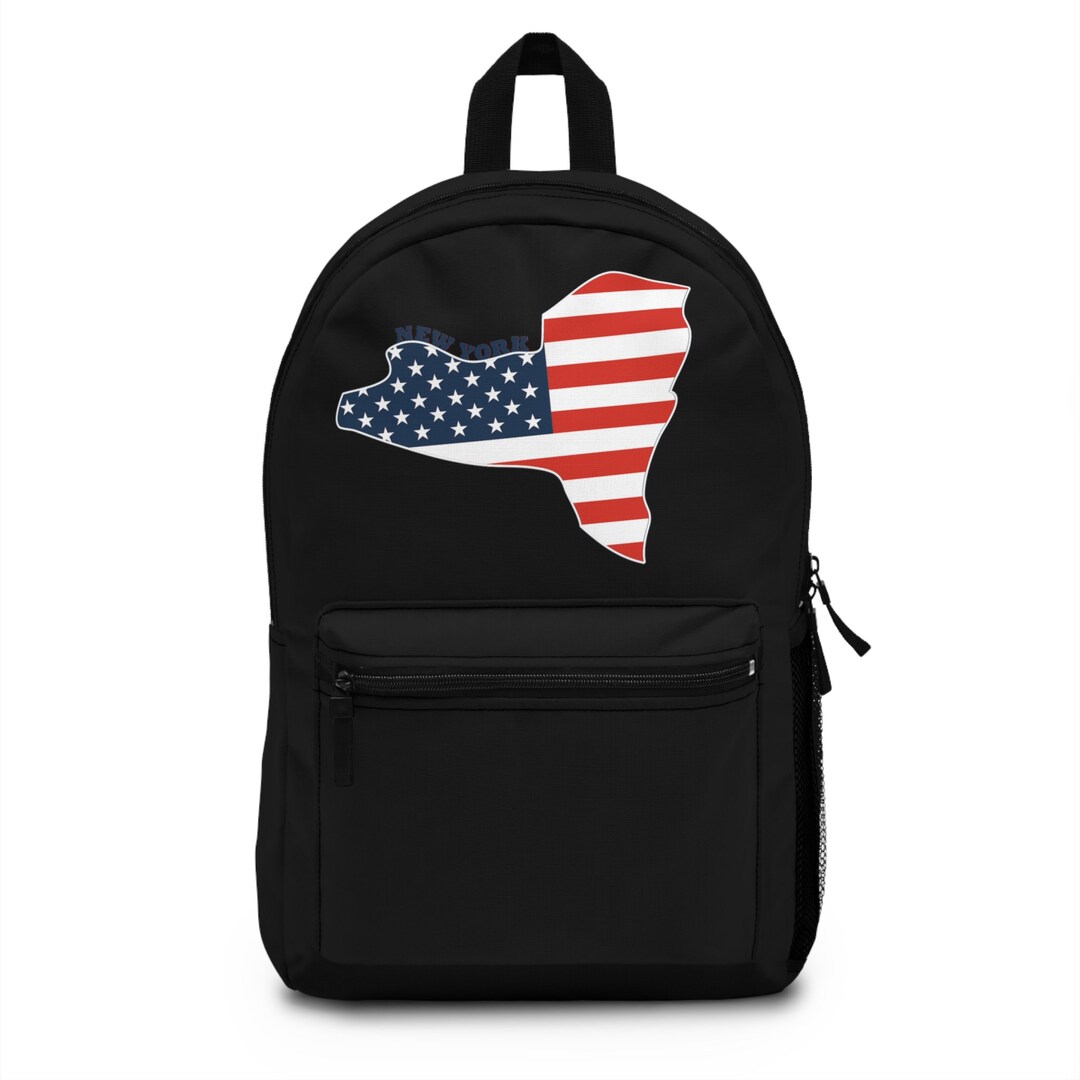 New York Backpack New York Map Schoolbag American Map Backpack American ...