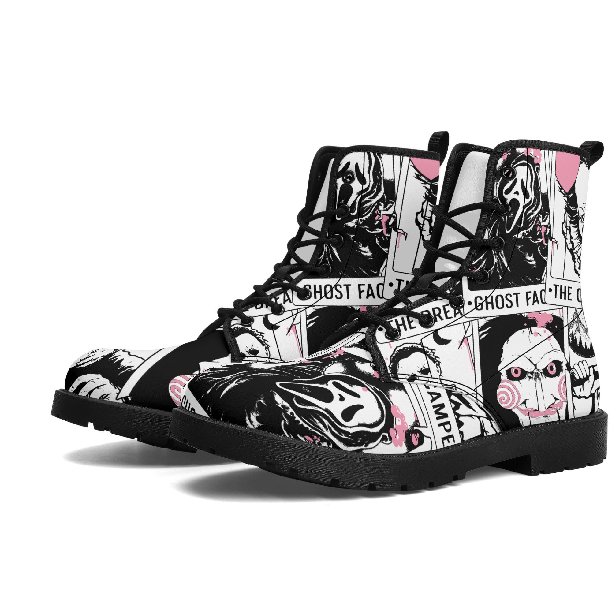 Horror Characters Boots Halloween Leather Boots Halloween Shoes Horror ...