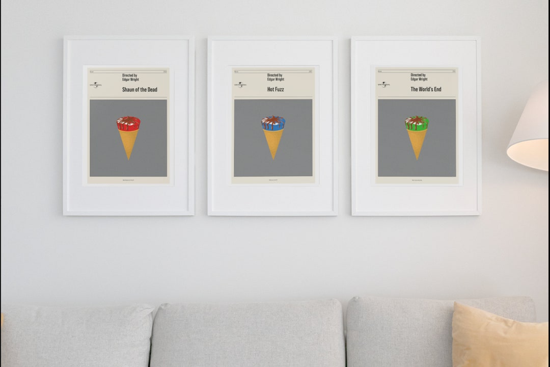 Cornetto Trilogy Retro Movie Poster Minimalist Movie Poster - Etsy