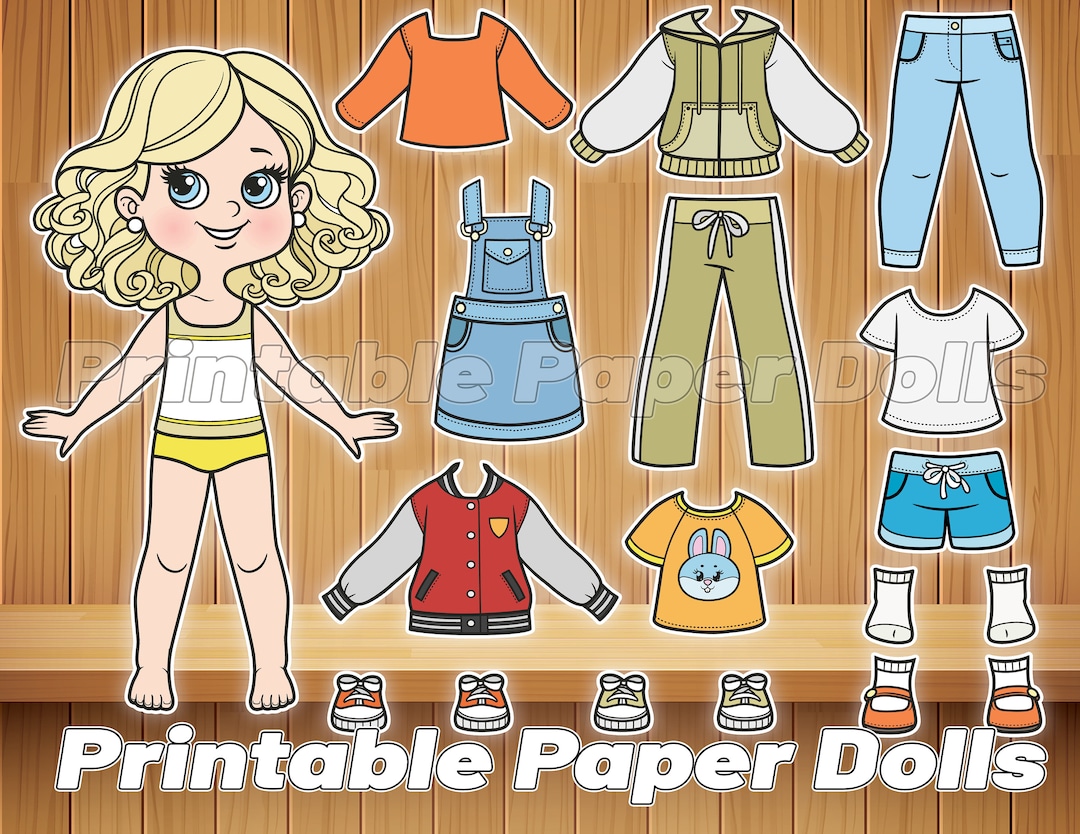 Spark Creativity! Printable Paper Doll Craft Kit for Kids and Toddlers ...