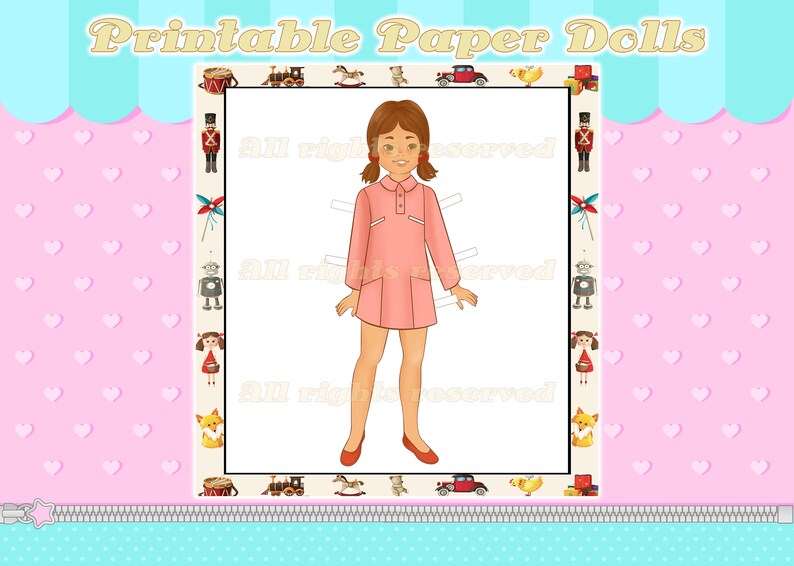 Vintage Paper Dolls for Digital Download; Instant Printable Paper Dolls ...
