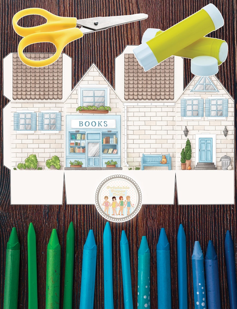 Printable Paper Doll House: 3D Cottage, Arts & Crafts (digital Download ...