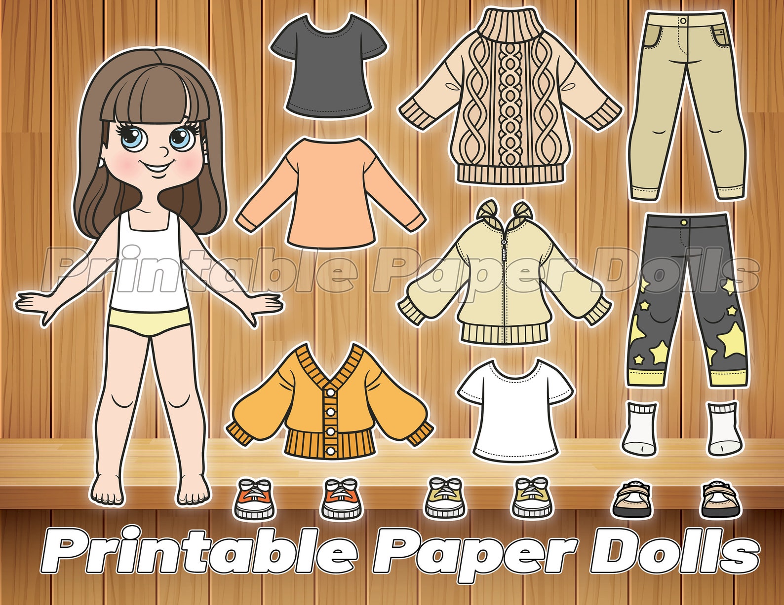Spark Creativity! Printable Paper Doll Craft Kit for Kids and Toddlers ...