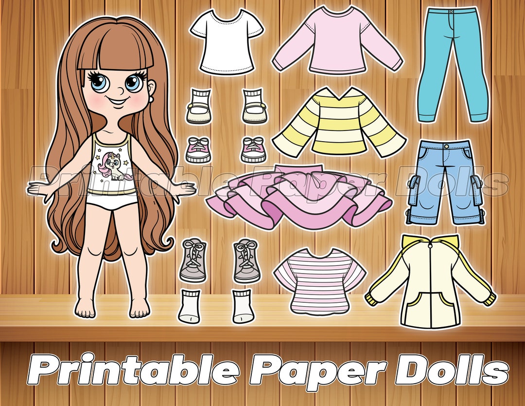 Spark Creativity! Printable Paper Doll Craft Kit for Kids and Toddlers ...