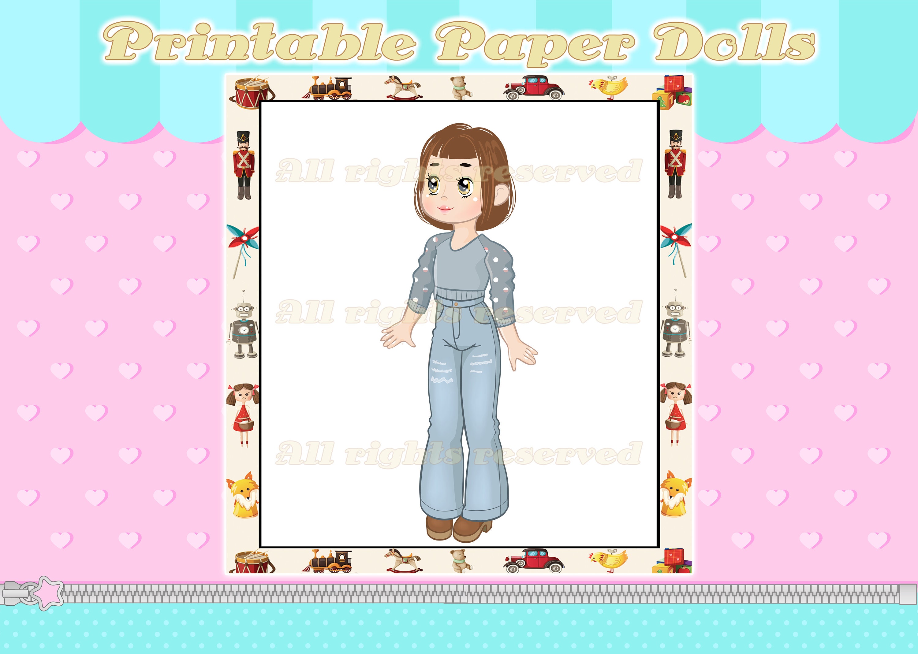 Printable Paper Doll Set, Mix-and-match Clothing (digital Download) - Etsy