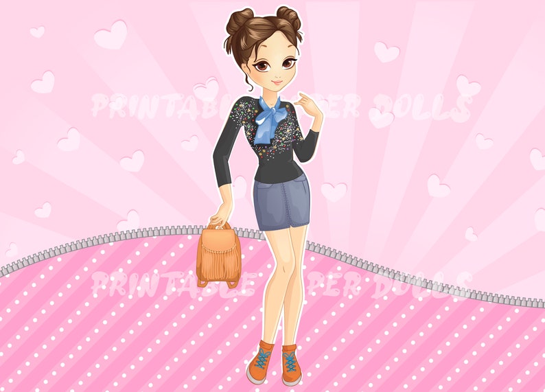 Dress up Paper Dolls With Modern Clothing Accessories Fun and Easy DIY ...