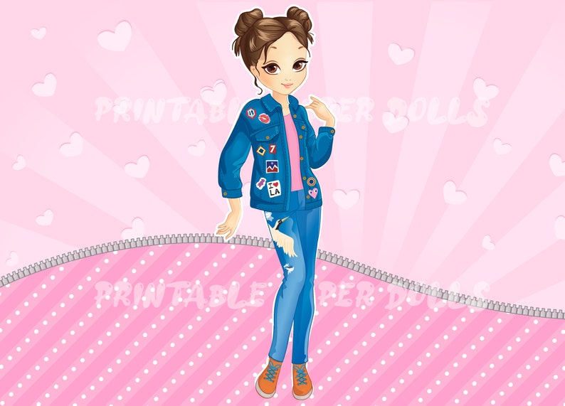 Dress up Paper Dolls With Modern Clothing Accessories Fun and Easy DIY ...