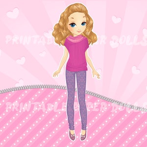 Dress up Paper Dolls With Modern Clothing Accessories Fun and Easy DIY ...