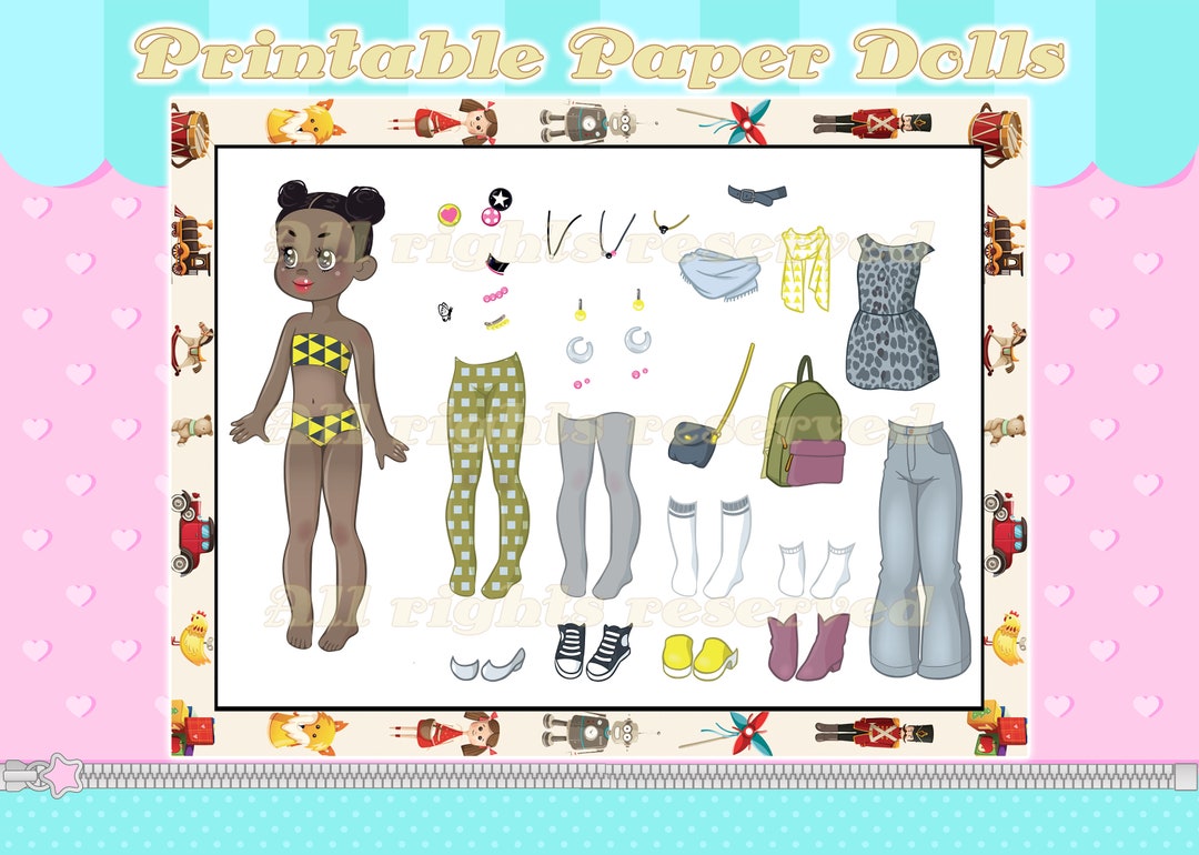 Paper Doll Mix-and-match Set With a Variety of Printable Clothing and ...